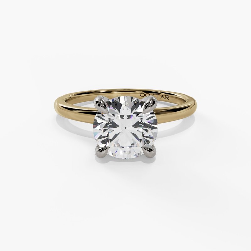 Two Tone Solitaire Diamond Ring – Ray-Ward Jewelers